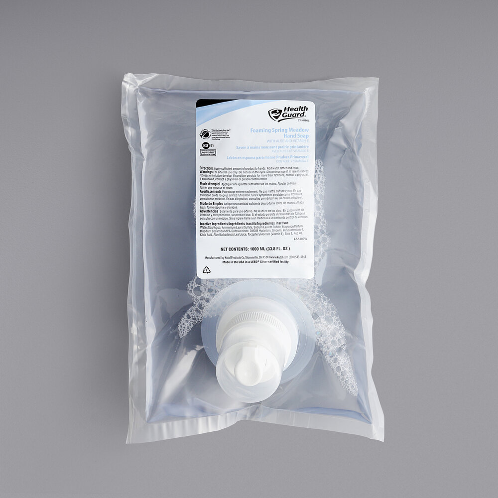 Kutol 63141 Health Guard 1000 mL Spring Meadow Green Certified Foaming ...