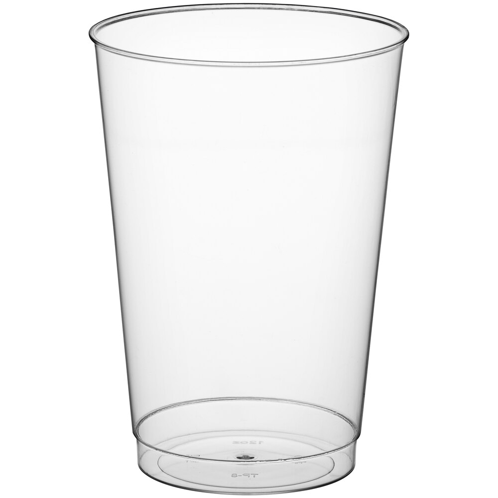 Clear Hard Plastic Cups, 12 oz. - 500/Case | WebstaurantStore
