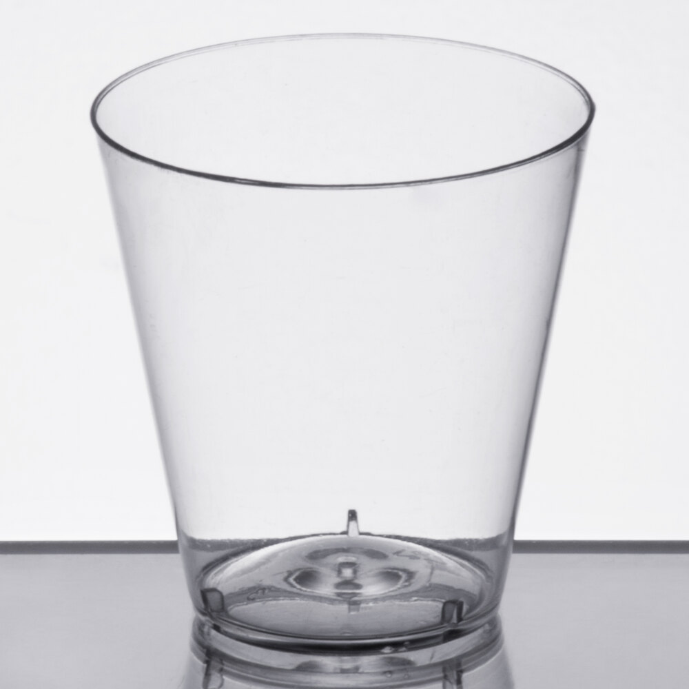 Choice 2 oz. Clear Plastic Shot Glass - 50/Pack