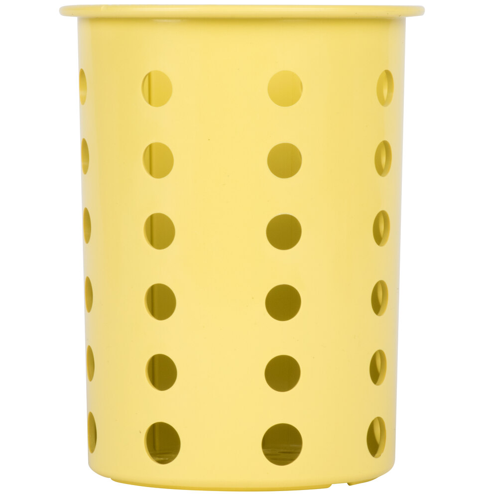 Steril-Sil RP-25-YELLOW Yellow Perforated Plastic Flatware Cylinder