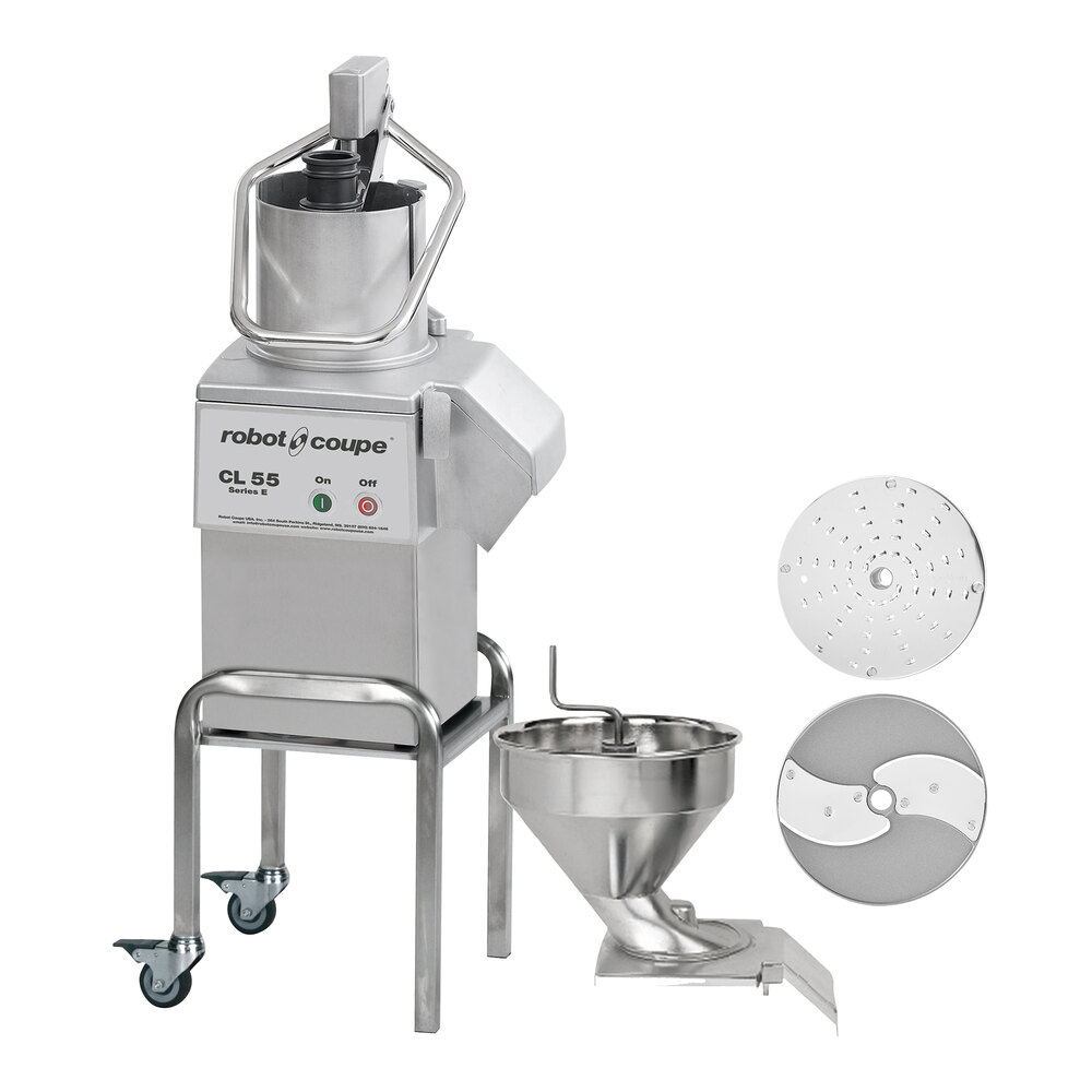 Robot Coupe CL55E 2 Feed-Heads Continuous Feed Food Processor with Full ...