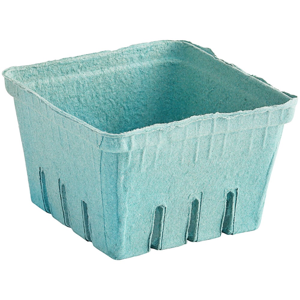 1 Quart Green Berry Basket - 250/Case | WebstaurantStore