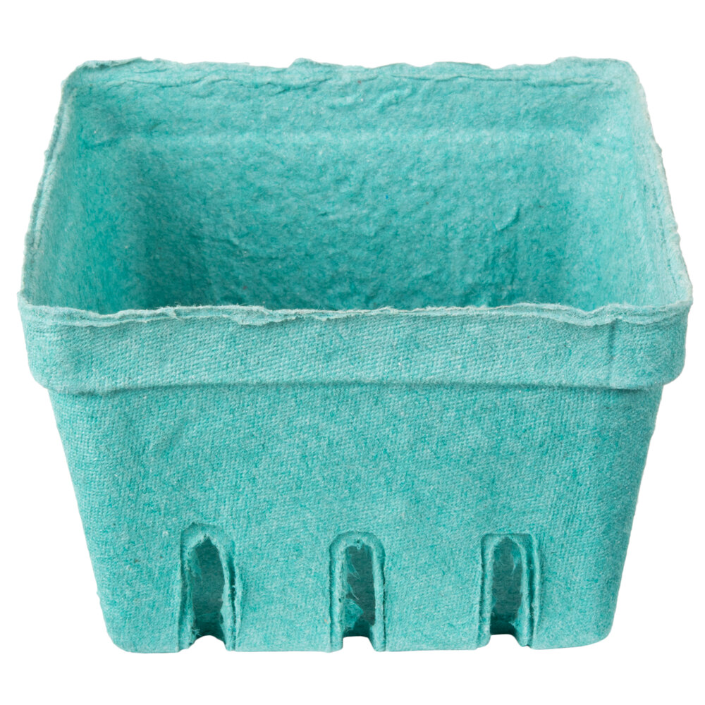 1 Pint Green Molded Pulp Berry / Produce Basket - 500/Case