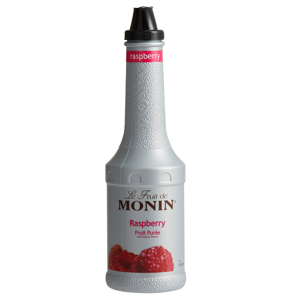 Monin Raspberry Purée, 1 Liter - WebstaurantStore