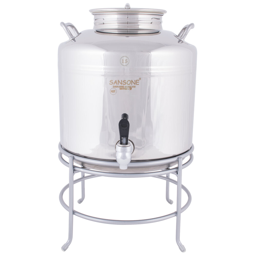 Cal-Mil 3497-3-55 Stainless Steel 3 Gallon Beverage Dispenser with Wire ...