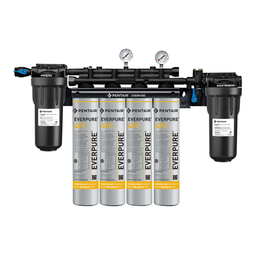 Everpure EV9329-44 High Flow CSR Quad-4FC Water Filtration System with ...