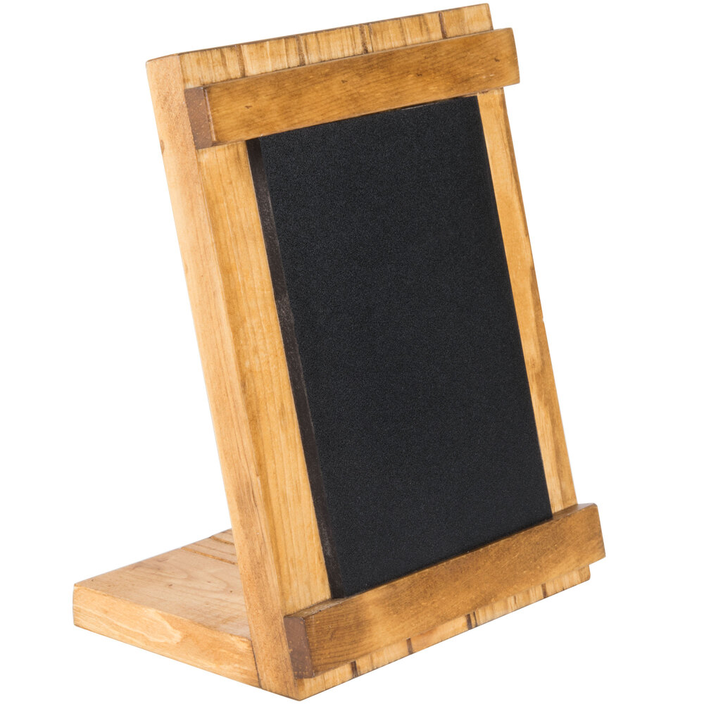 Cal-Mil 3489-46-99 Madera 4" x 6" Chalkboard Stand with Black Chalkboard