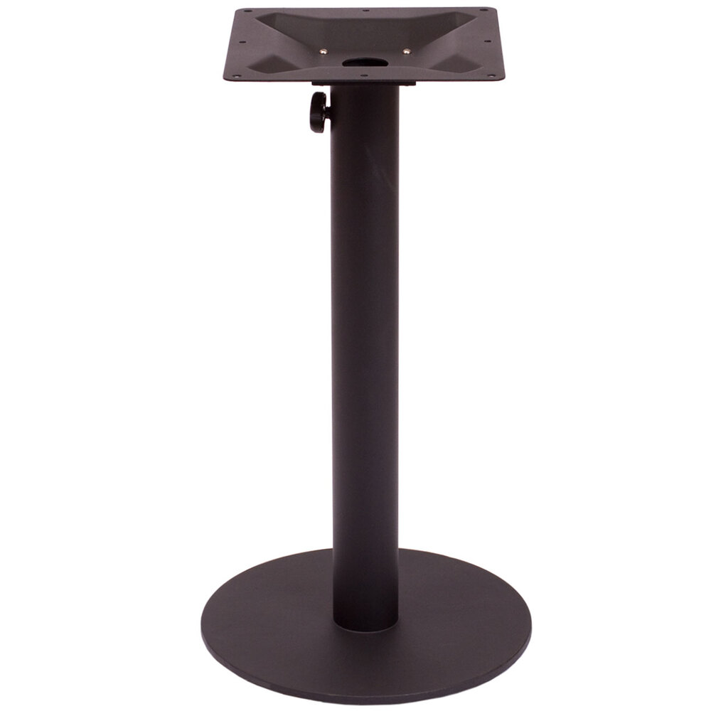 BFM Seating Margate Standard Height Outdoor / Indoor 24" Black Round ...
