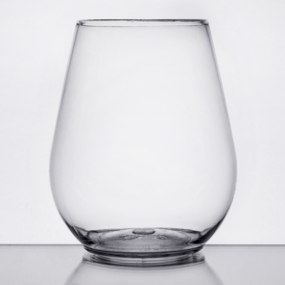 Fineline Renaissance 2704 4 oz. Stemless Clear Plastic Wine Sampler ...