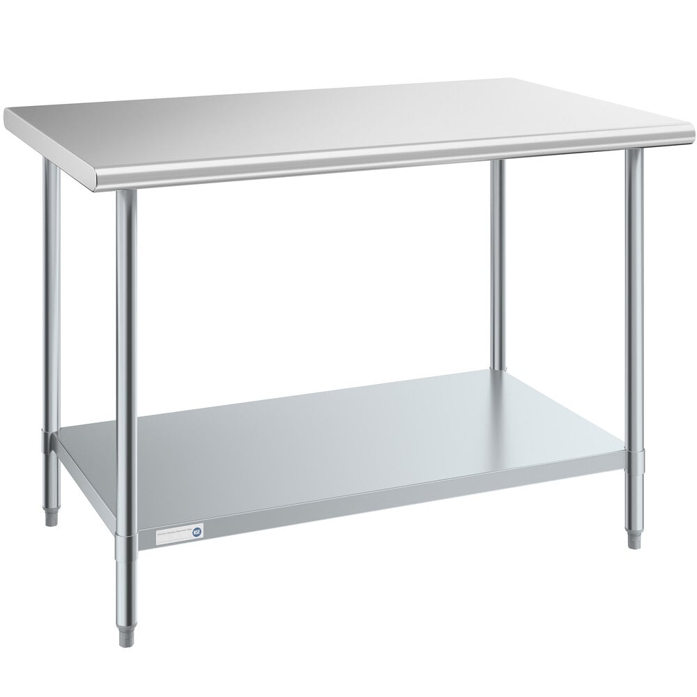 Steelton Stainless Steel Work Table w/ Undershelf (30")