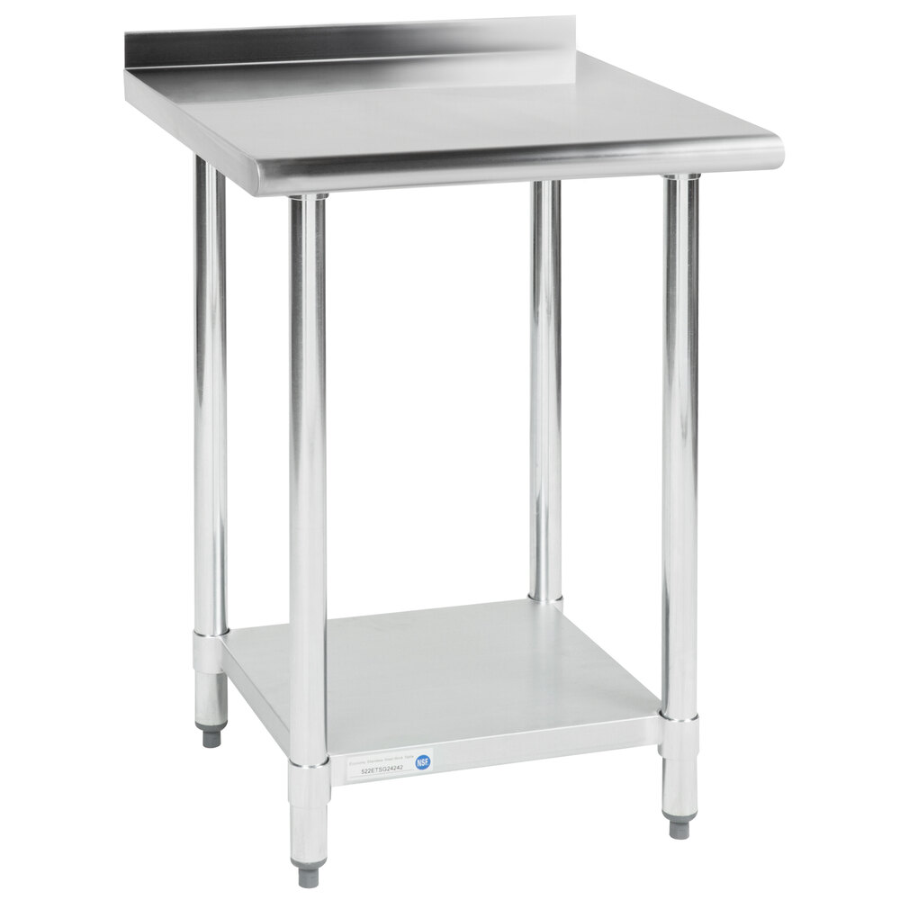 Steelton 24" x 24" 18 Gauge 430 Stainless Steel Work Table with ...