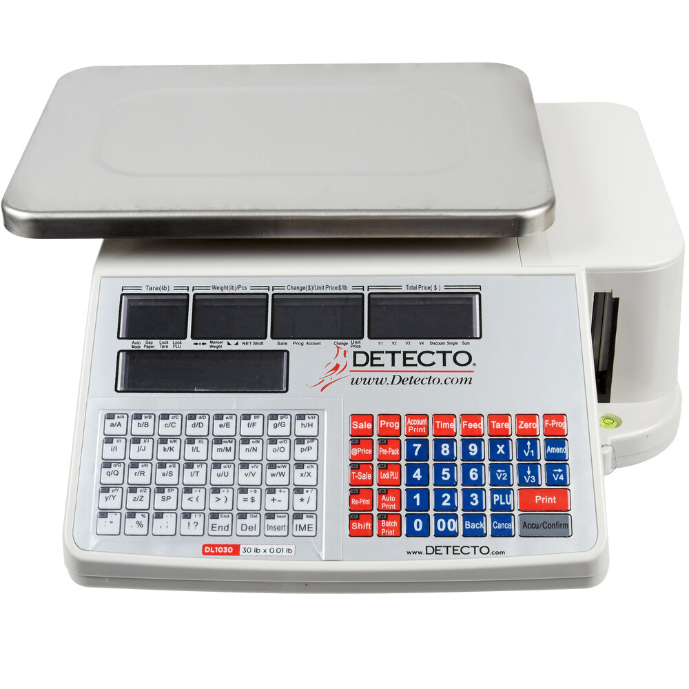 Cardinal Detecto DL1030 30 lb. Digital Price Computing Scale with ...