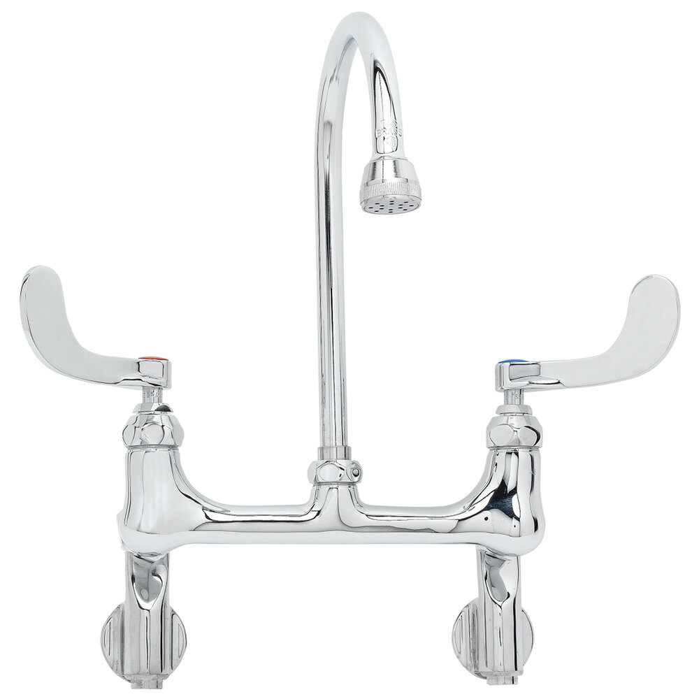 T&S B-0355-04 Wall Mounted Surgical Sink Faucet with Adjustable Centers ...