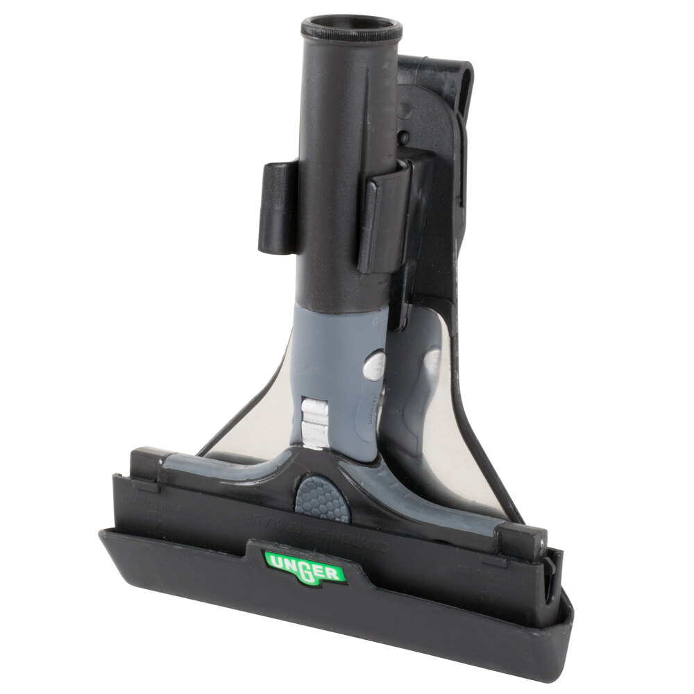 Unger ENH15 ErgoTec Ninja 6" Black 2-in-1 Glass Scraper with Blade ...