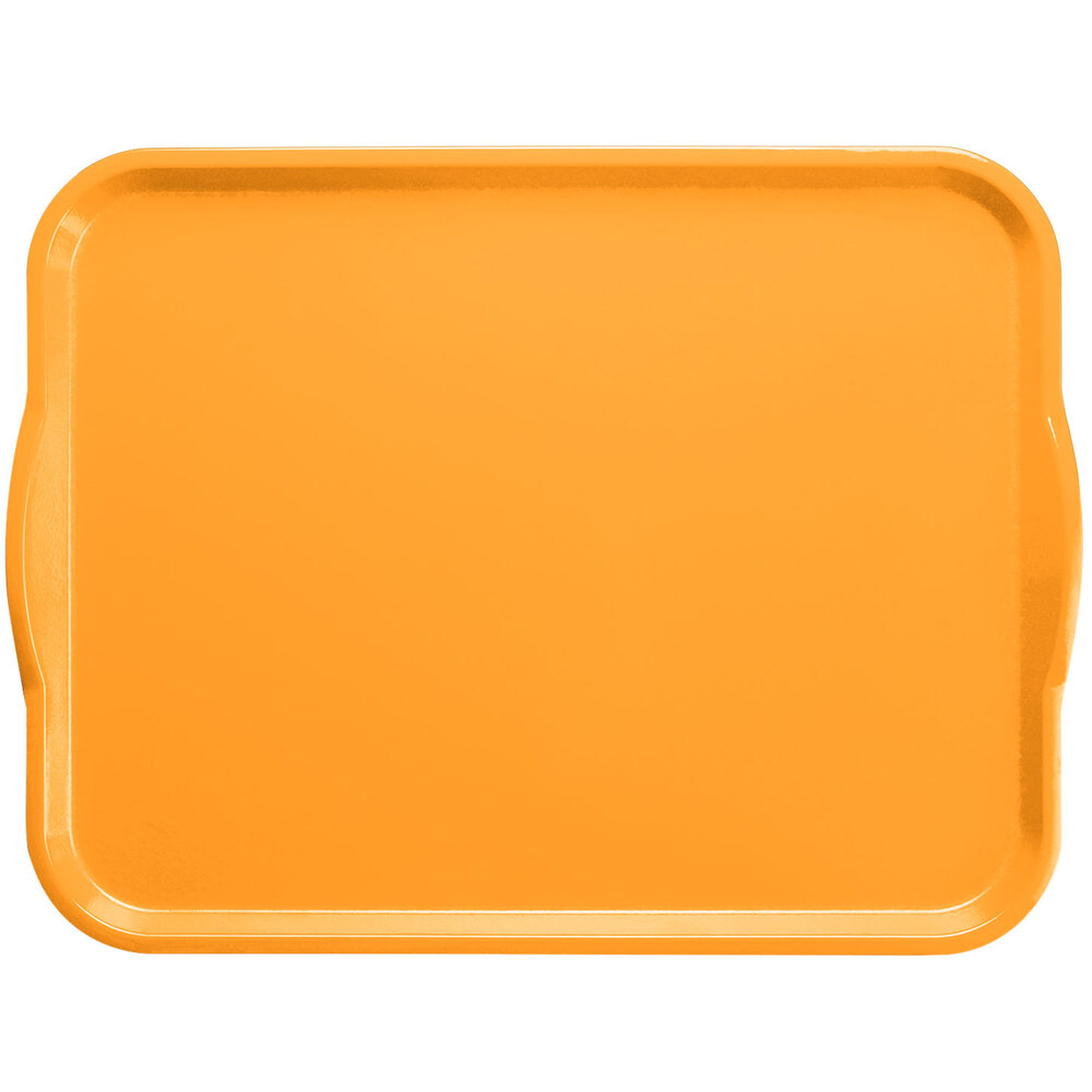 Cambro 1418H504 14" x 18" Mustard Rectangular Fiberglass Camtray with ...