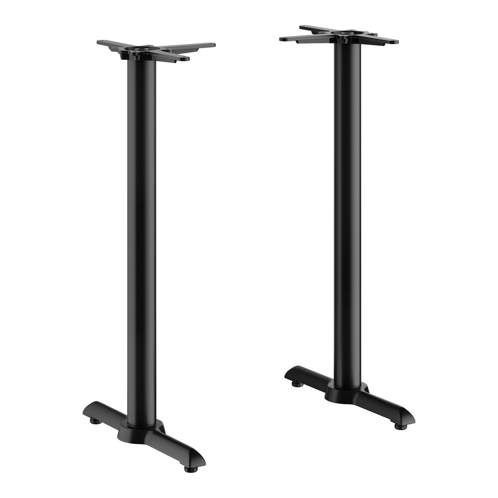 FLAT Tech KT22 22" Black Self-Stabilizing Cast Iron Bar Height Table ...