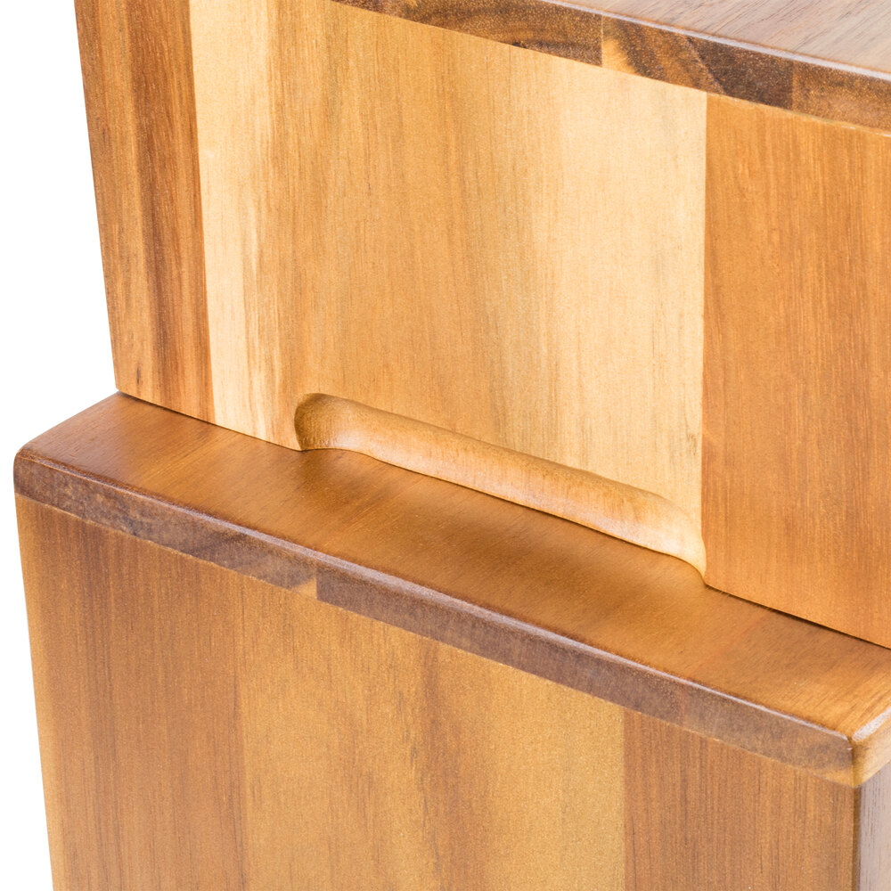 Tablecraft RACA300 Acacia Wood 3-Piece Cascade Riser Set