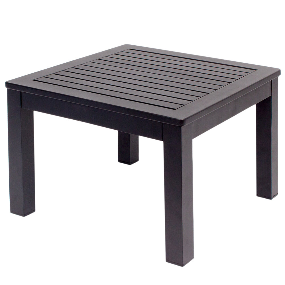 BFM Seating Belmar Black Aluminum End Table
