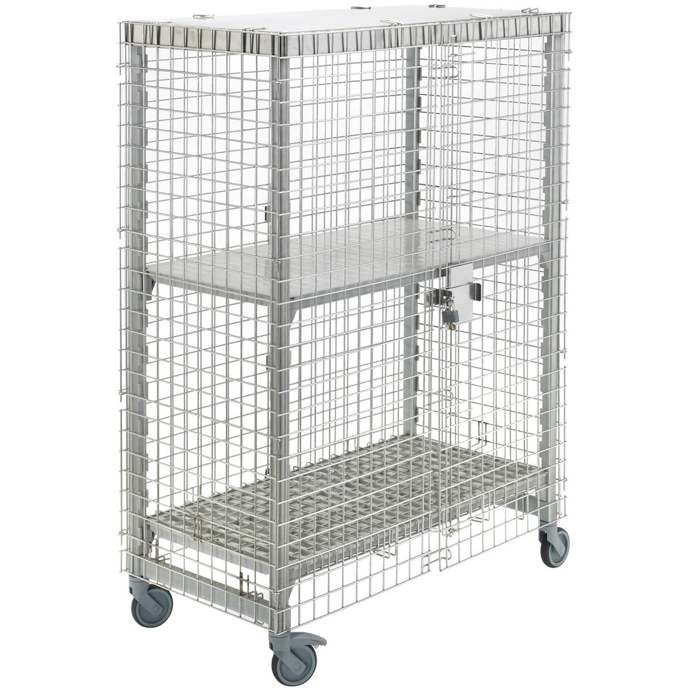 Cambro CPMU244867SUPKG Camshelving® Mobile Security Cage Kit - 26 3/4 ...