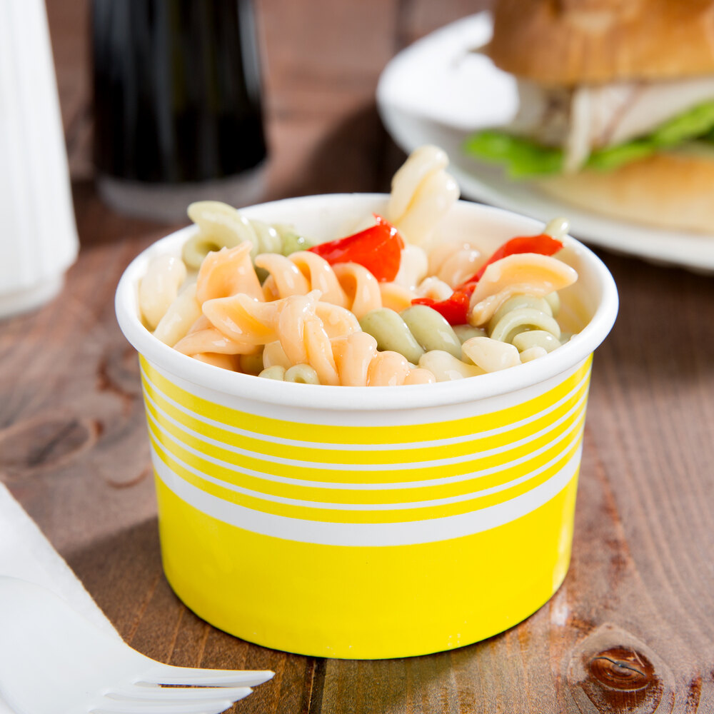 Choice 6 oz. Yellow Paper Frozen Yogurt / Food Cup - 50/Pack