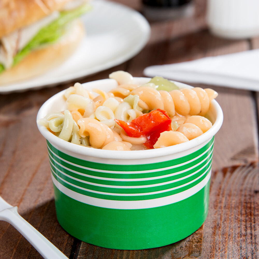 Choice 6 oz. Green Paper Frozen Yogurt / Food Cup - 50/Pack