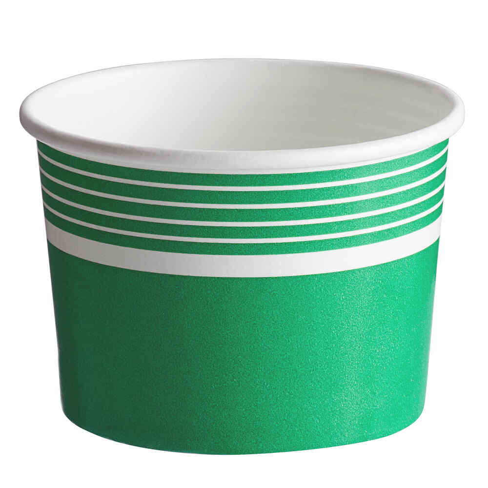 Choice 12 oz. Green Paper Frozen Yogurt / Food Cup - 1,000/Case