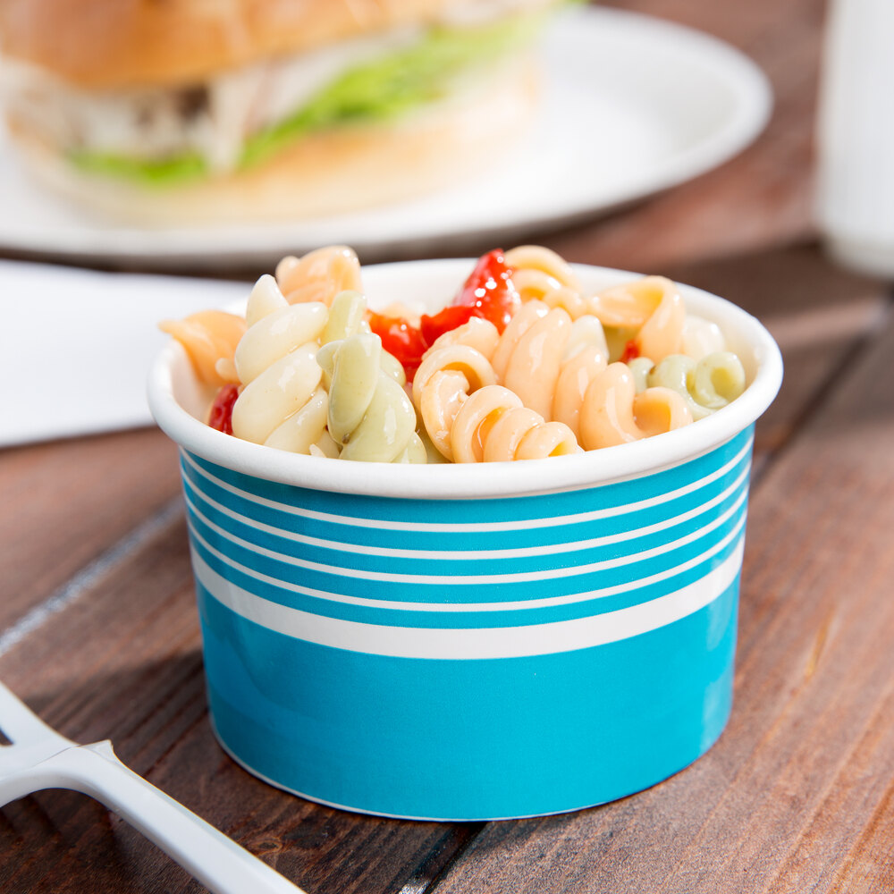 Choice 6 oz. Blue Paper Frozen Yogurt / Food Cup - 50/Pack