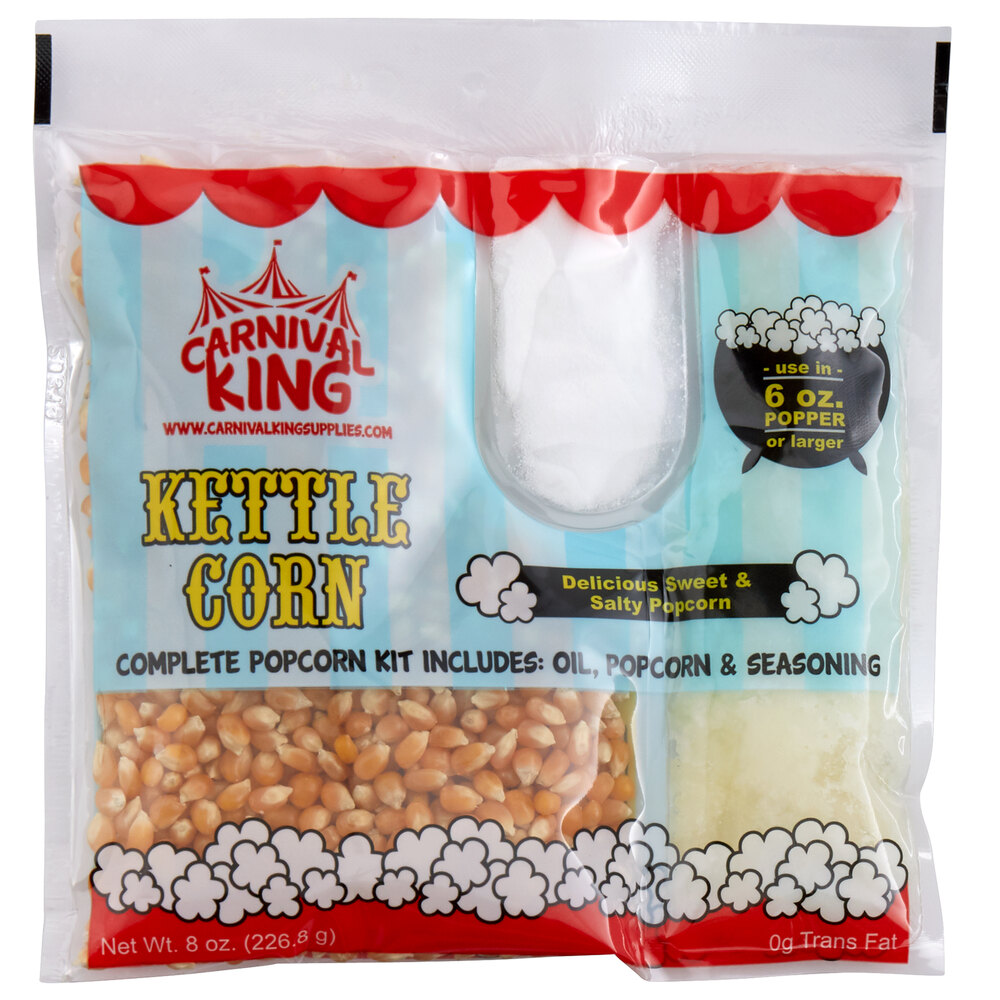 Carnival King All-In-One Kettle Corn Popcorn Kit for 6 oz. Popper - 24/Case