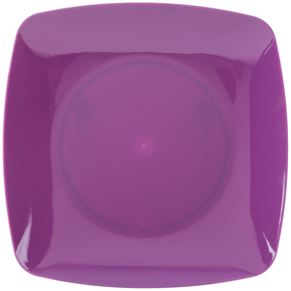 Fineline 1506-PRP Renaissance 5 1/2" Purple Square Dessert Plate - 120/Case