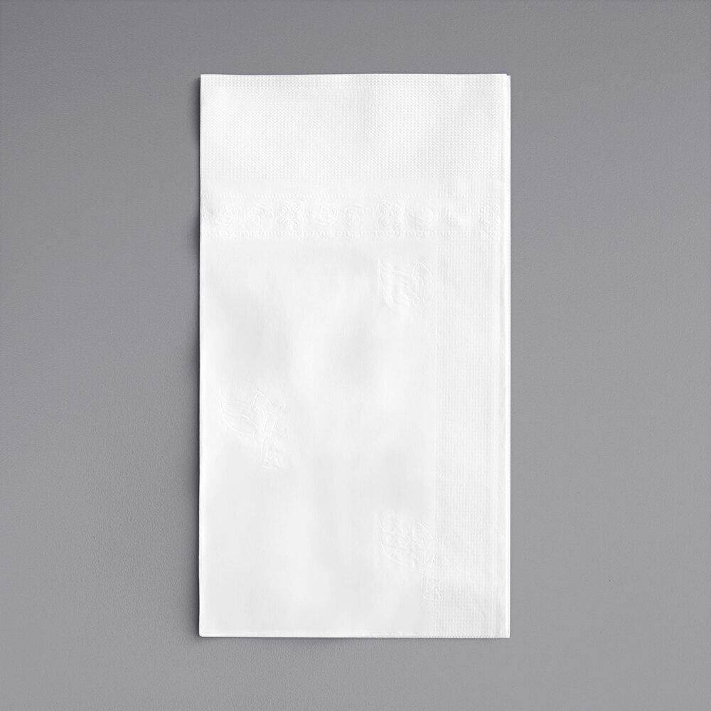 Choice 15" x 17" White 2-Ply Dinner Napkin - 150/Pack