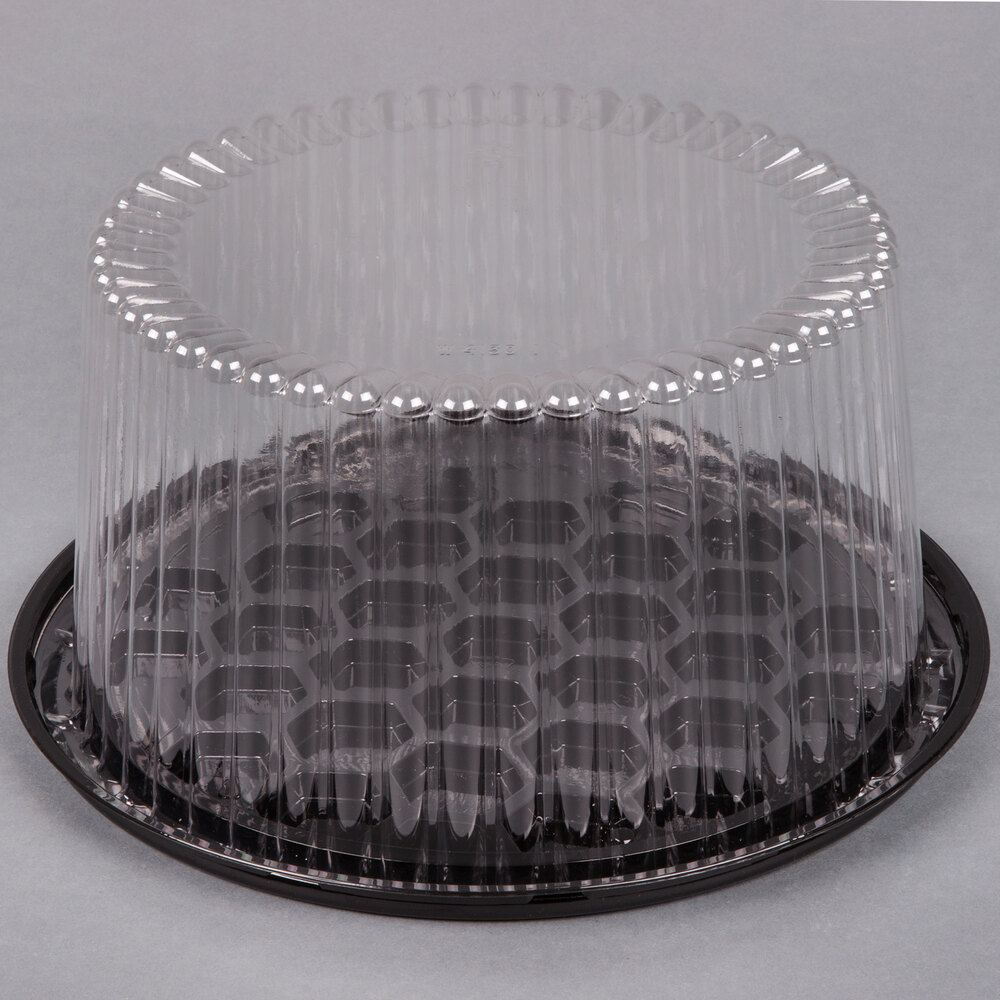 D&W Fine Pack 8" 2-3 Layer Cake Display Container with Clear Dome Lid ...