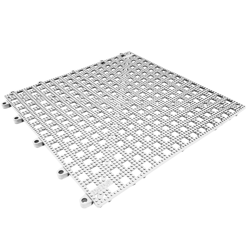 Dri-Dek 2554-WT White 12x12 Interlocking Vinyl Drain Tile Corner Piece