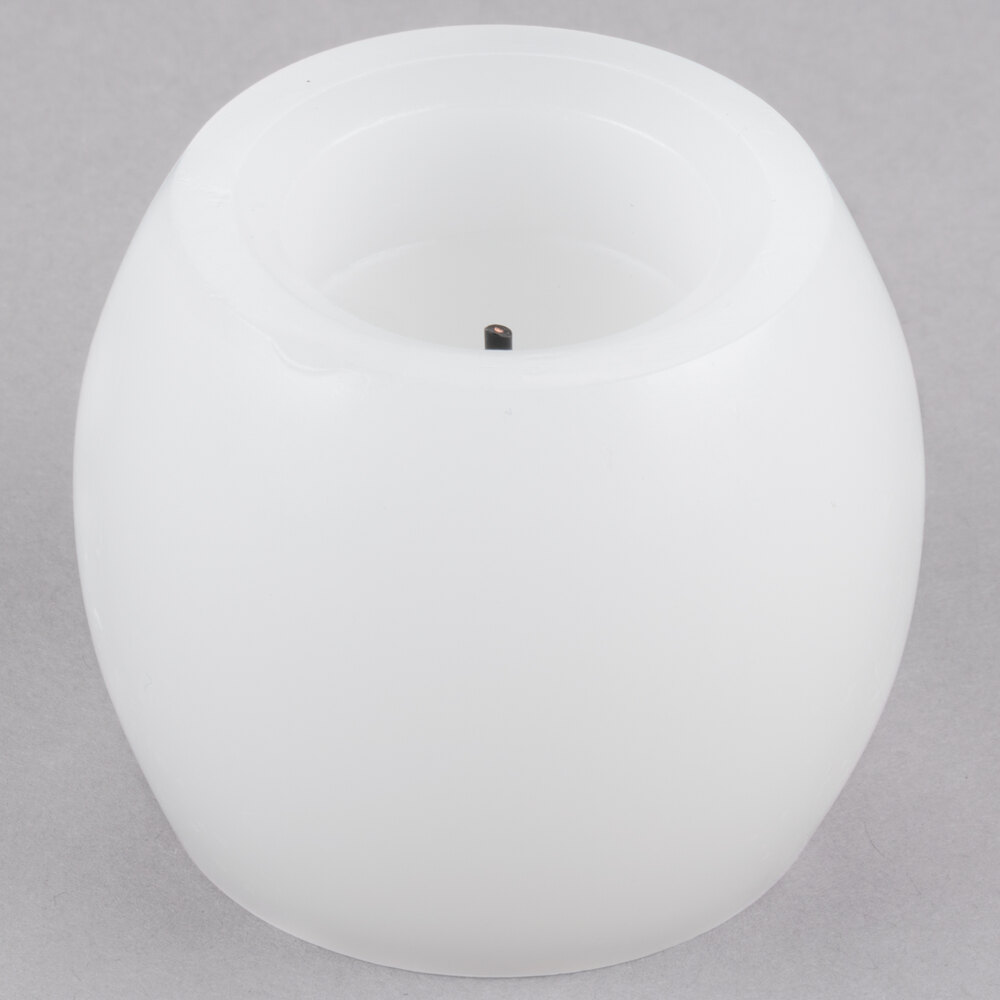 Sterno 60176 2" White Flameless Real Wax Mini Hurricane Candle - 20/Case