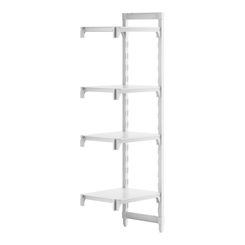 Cambro Camshelving® Premium 18" Wide 4 Shelf Solid Add On Unit with 72 ...