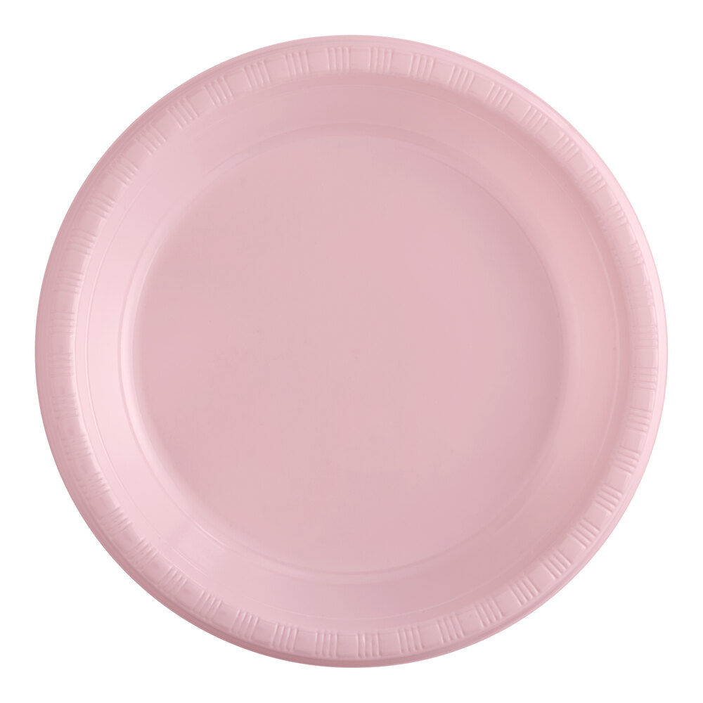 Creative Converting 28158031 10" Classic Pink Plastic Plate - 20/Pack