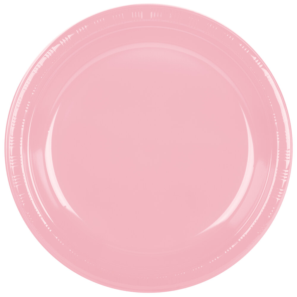 Creative Converting 28158031 10" Classic Pink Plastic Plate - 240/Case