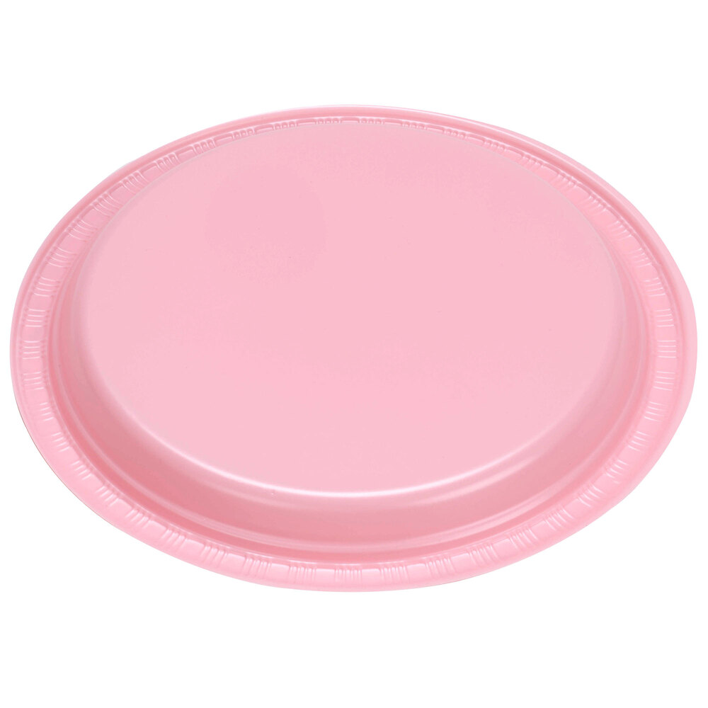Creative Converting 28158011 7" Classic Pink Plastic Plate - 20/Pack