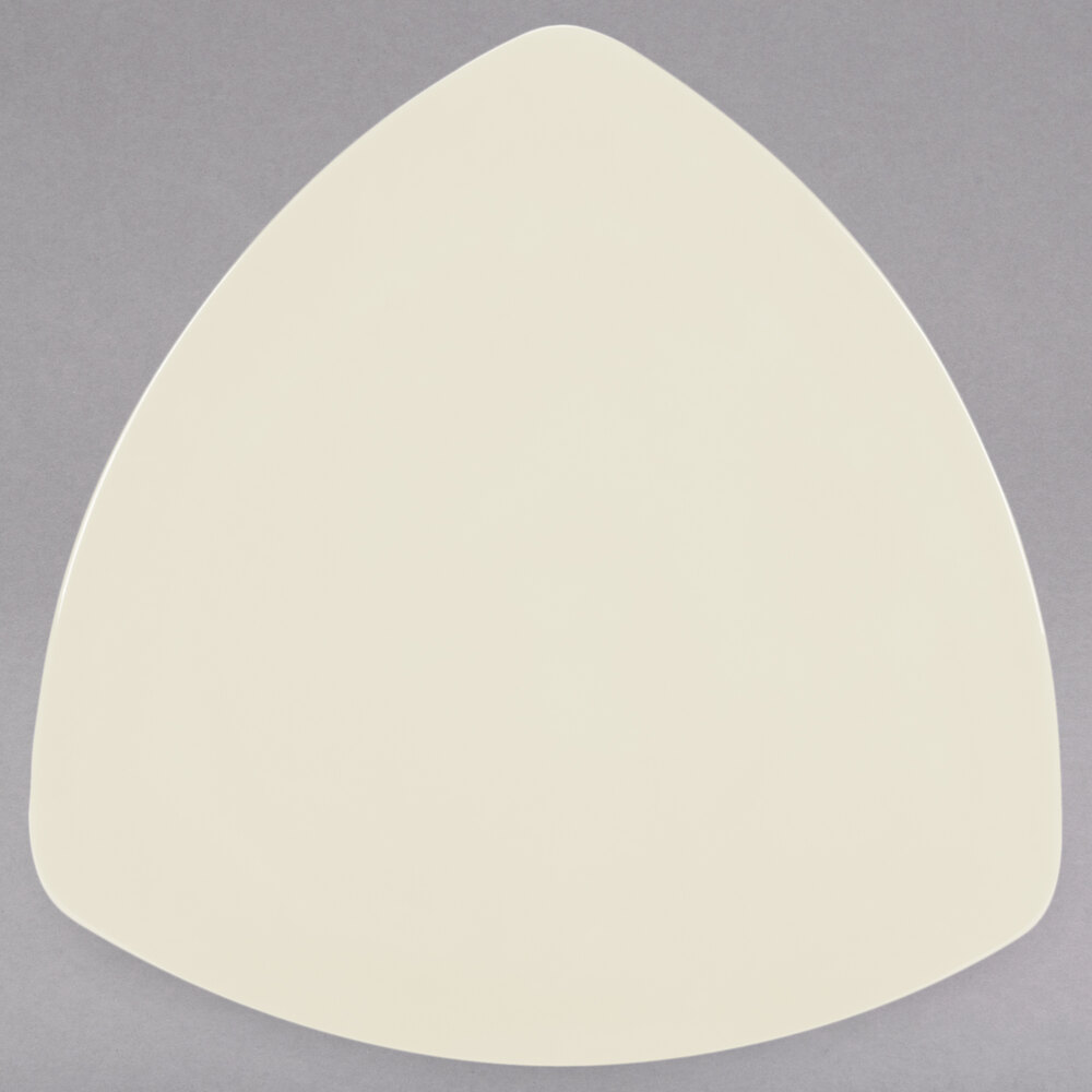 GET TP-12-DI Diamond Ivory 12" Triangular Melamine Plate - 12/Case
