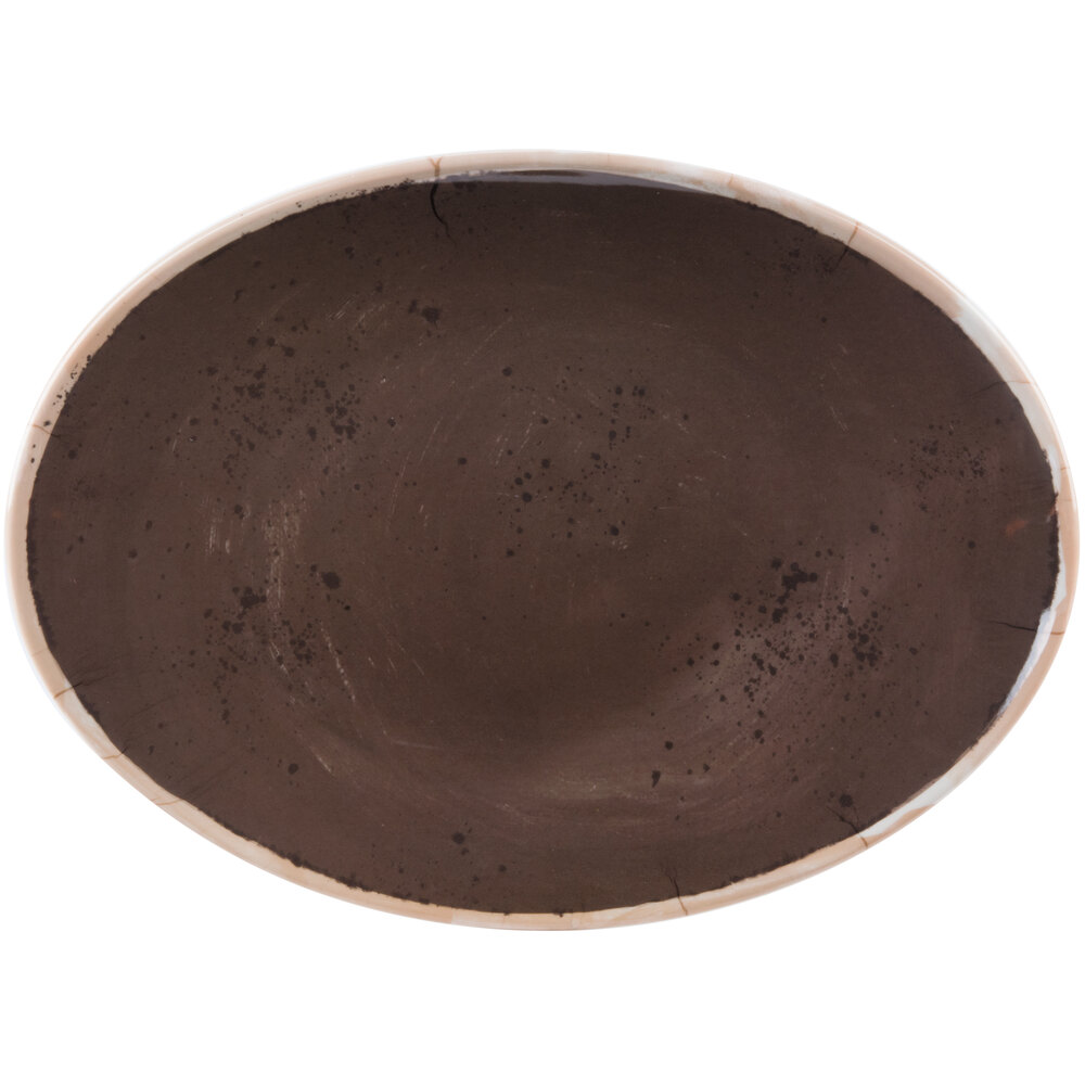 GET OP-1518-PCF Osslo 15" x 11" Pottery Coffee Flare Oval Melamine ...