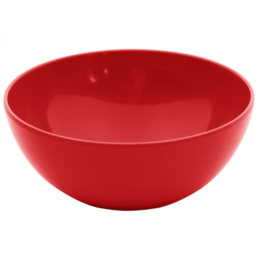 GET SZSB010R BambooServe 1.5 Qt. Round Bamboo Red Salad Bowl - 12/Case