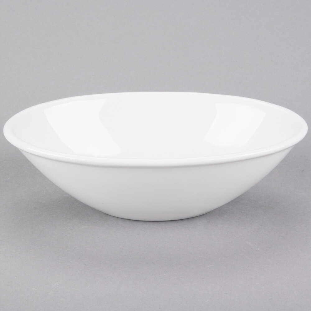 Libbey INF-200 Porcelana Infinity 20 oz. Bright White Oval Porcelain ...