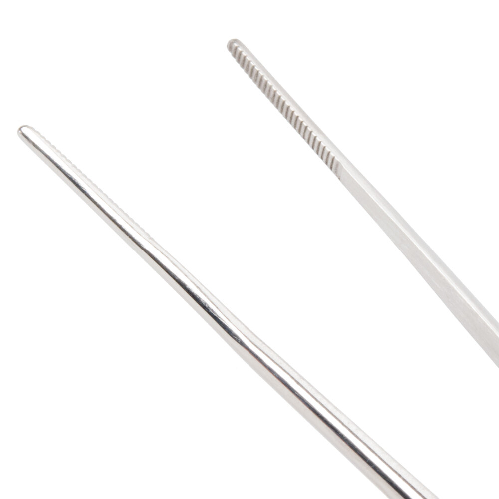 Mercer Culinary 6 1/2" Offset Precision/Plating Tongs