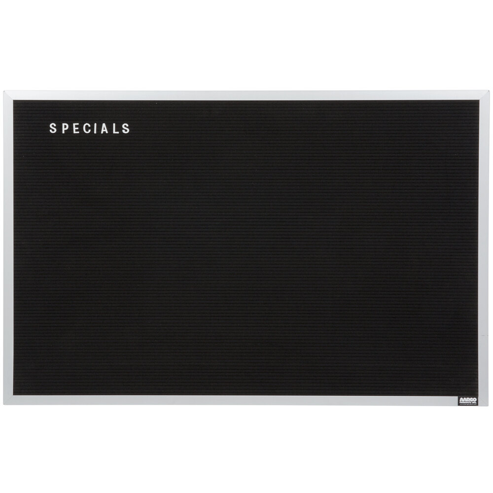 Aarco BOFD2436L 24" x 36" Black Felt Open Face Horizontal Indoor ...