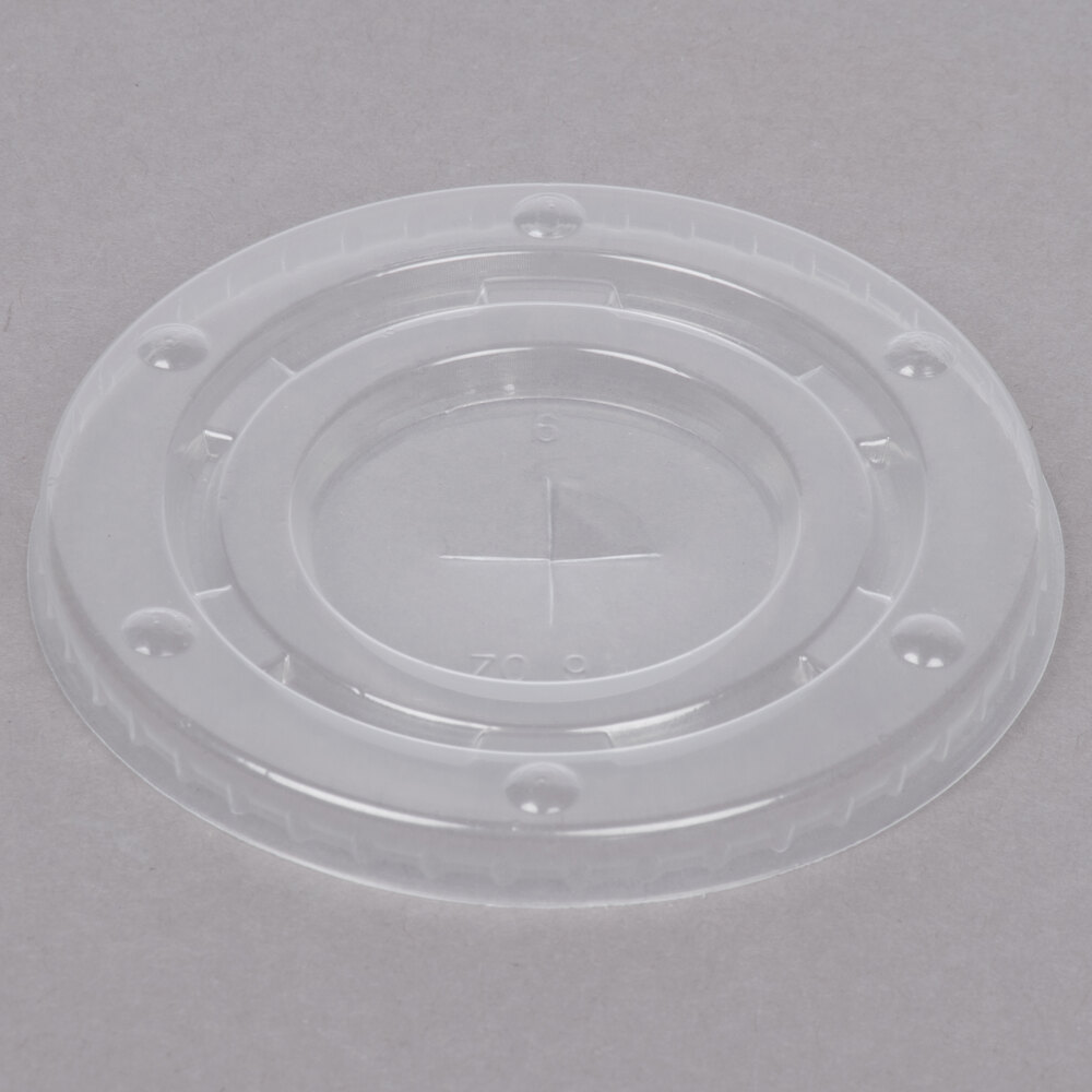Choice 12-22 oz. Translucent Cold Cup Flat Lid with Straw Slot - 1,000/Case