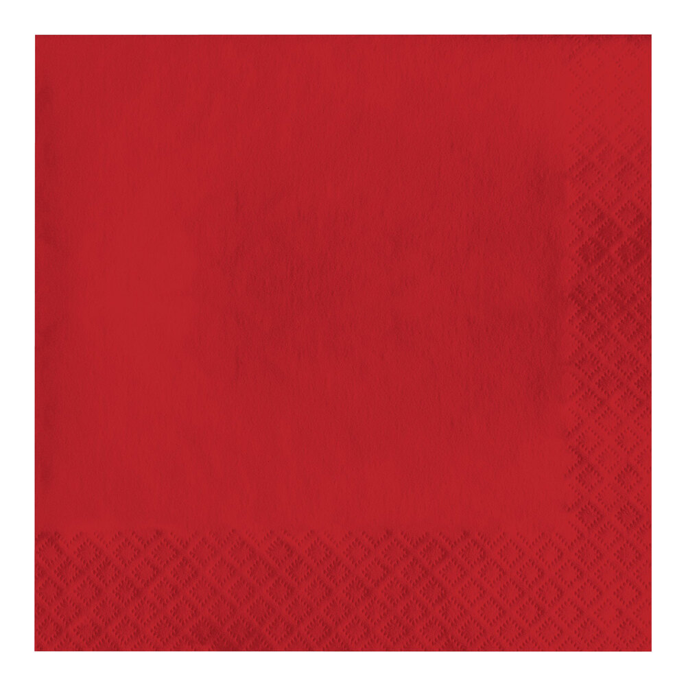 Creative Converting 661031B Classic Red 2-Ply 1/4 Fold Luncheon Napkin ...