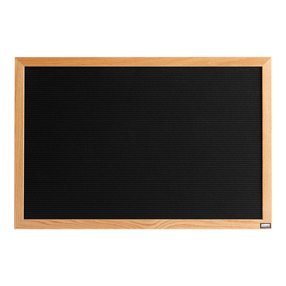 Aarco AOFD2436L 24" x 36" Black Felt Open Face Horizontal Indoor ...