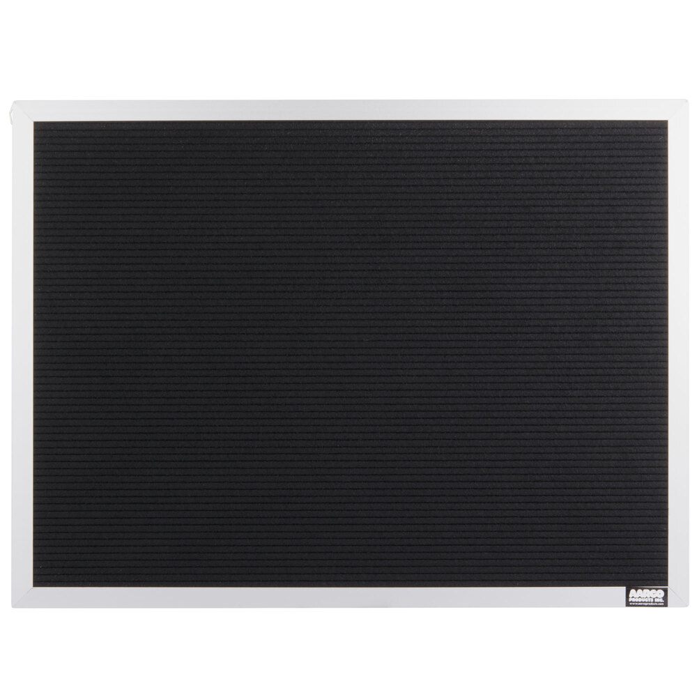 Aarco BOFD1824L 18" x 24" Black Felt Open Face Horizontal Indoor ...