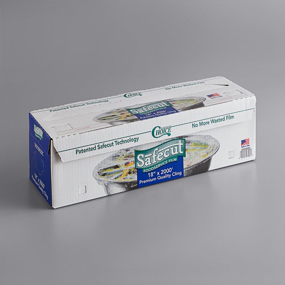 Choice Safecut 18" x 2000' Premium Foodservice Film with Slide Cutter