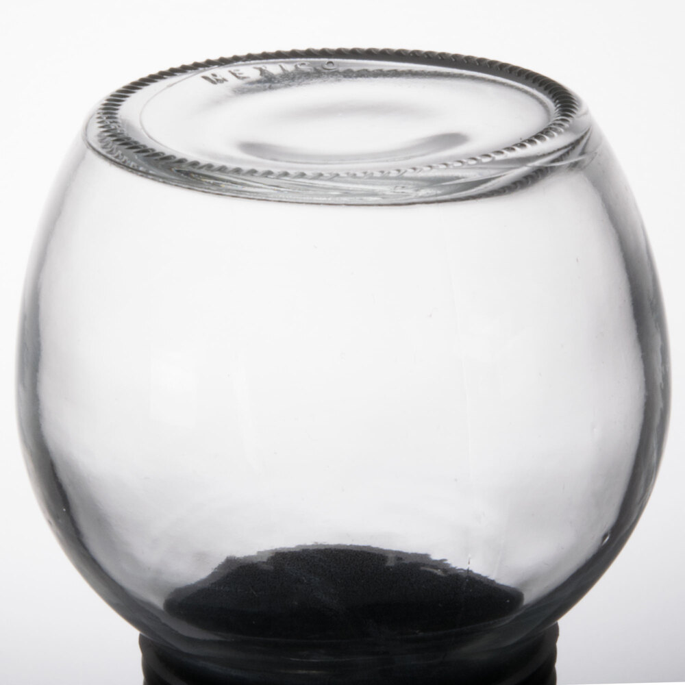 Libbey 5065 11.5 oz. Glass Hottle Server with Black Band - 24/Case