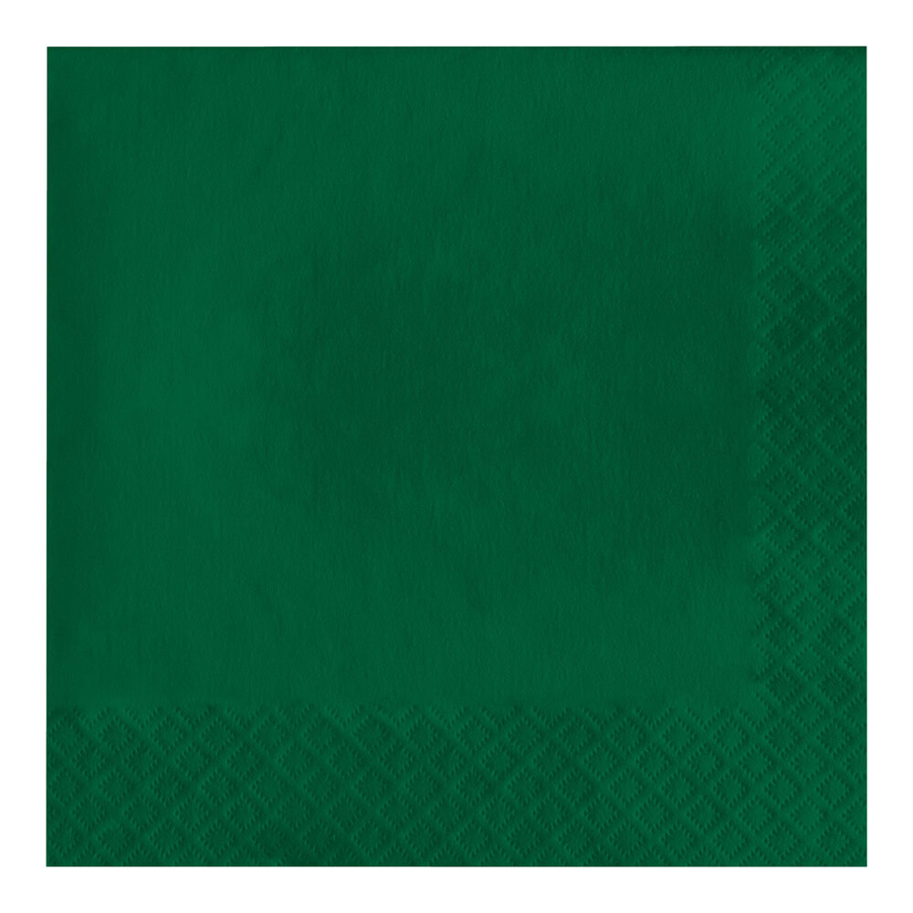 Creative Converting 663124B Hunter Green 2-Ply 1/4 Fold Luncheon Napkin ...